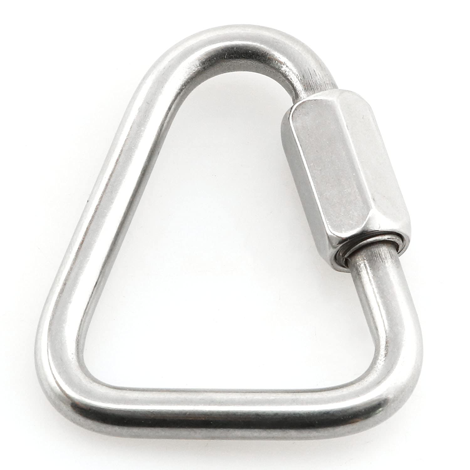 heyous 5/16" Quick Link Marine Grade Triangle 316 Stainless Steel Triangle Connecting Ring Triangle Lock Rock Climbing Equipment