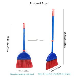 BSMstone Small Broom-Indoor or Outdoor Portable Broom with Adjustable Handle, Cleaning Little Helper for Housekeeping,Office,Working Desk,Pet Nest