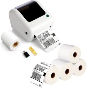 jadens bluetooth thermal shipping label printer - high speed 4x6, bluetooth support pc and mobile, usb for mac, bluetooth for pc and phone, compatible with ebay, amazon, shopify, etsy, usps barcode