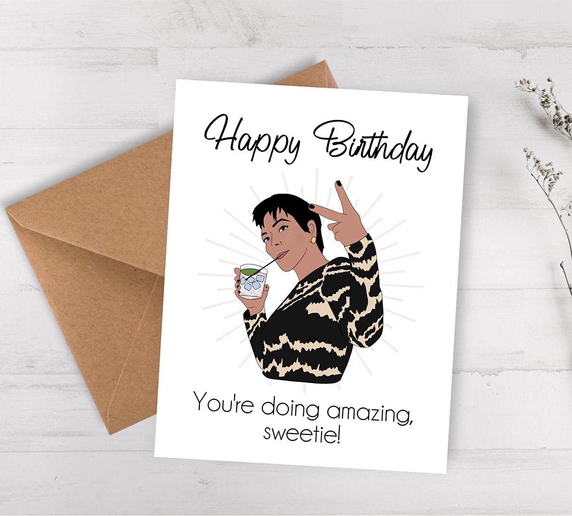 BALOR Kardashian Birthday Card funny birthday card happy birthday 21st birthday birthday wishes card for best friend birthday gift | 4.25 x 5.5 Folded Cardstock Greeting Card