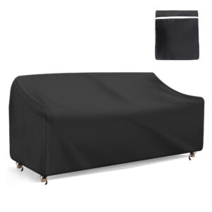 patio furniture loveseat sofa cover - 420d oxford fabric 100% waterproof outdoor sofa cover, durable patio furniture cover fits for all weather& black(85l37w35h25h)