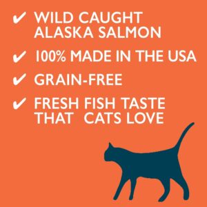 Alaska Naturals – Wild Alaska Salmon Oil Formula Cat Food Topper – EPA and DHA Omega-3 - Supplement for Cats Healthy Skin, Shiny Coat – Made in The USA – 4 oz Bottle