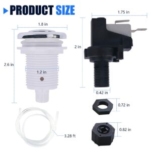 Fuoequl 16A On Off Push Button Switch Jetted Whirlpool Jet for Bath Tub Spa Garbage