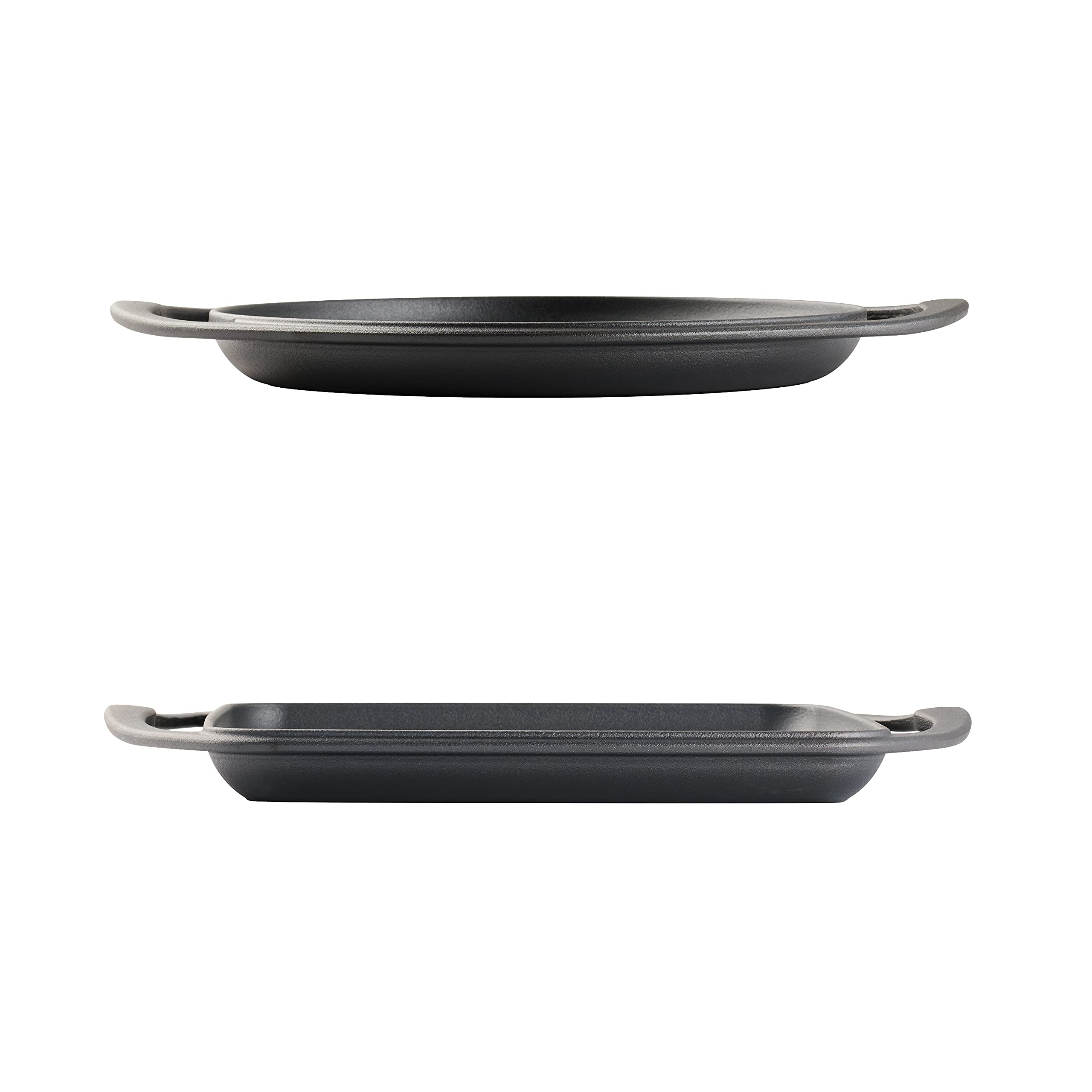 Tramontina Pre-Seasoned Grill and Griddle Set Cast Iron 2 Pack, 80131/042DS