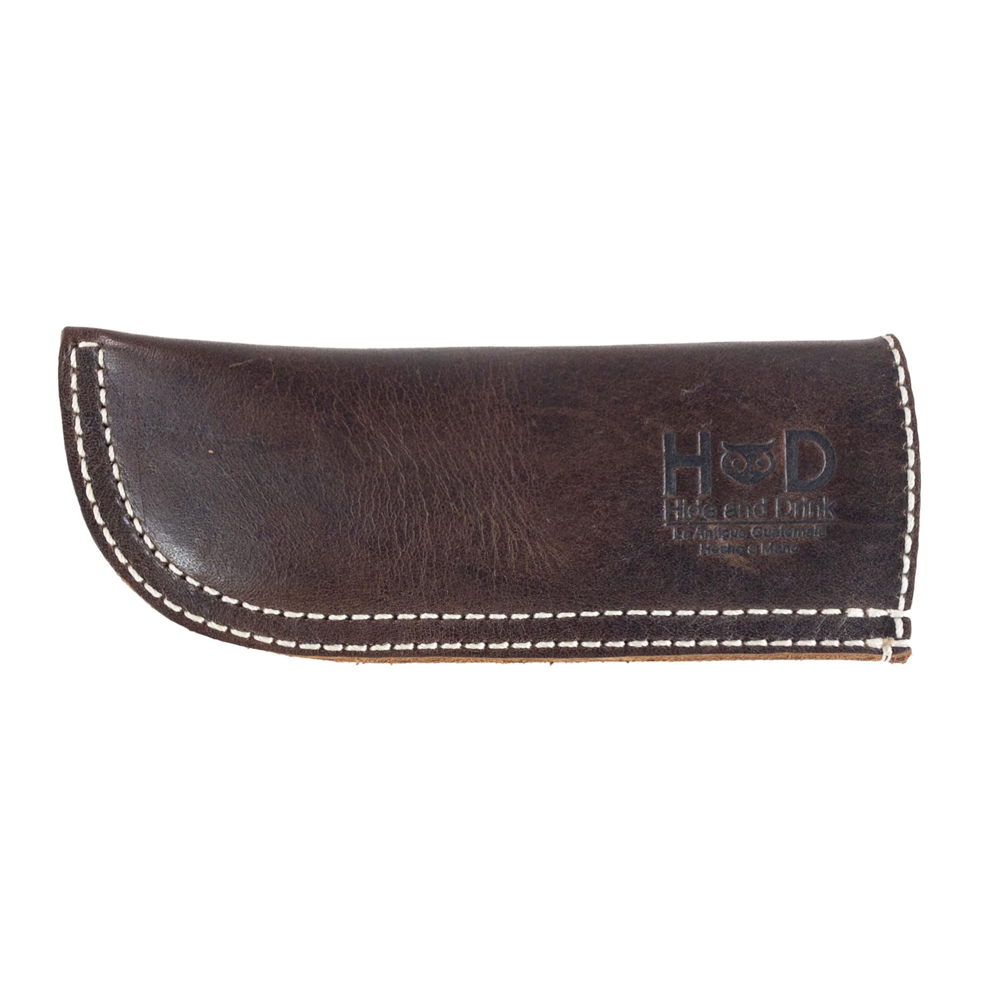 Hide & Drink, Pan Handle Cover Handmade from Full Grain Leather and Sheepskin - Bourbon Brown