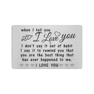 when i tell you i love you gifts for him men, mini love note card, happy graduation birthday present, long distance relationship