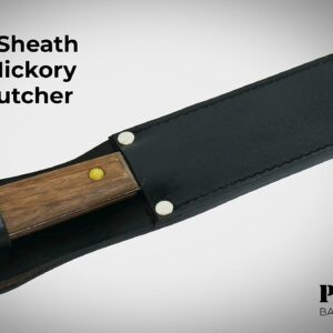 Generic 7 inch Knife Sheath - Made to Fit 7-Inch Old Hickory Butcher Knives OKC Leather with Belt Loop in Color Black (7 Inch)