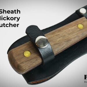 Generic 7 inch Knife Sheath - Made to Fit 7-Inch Old Hickory Butcher Knives OKC Leather with Belt Loop in Color Black (7 Inch)