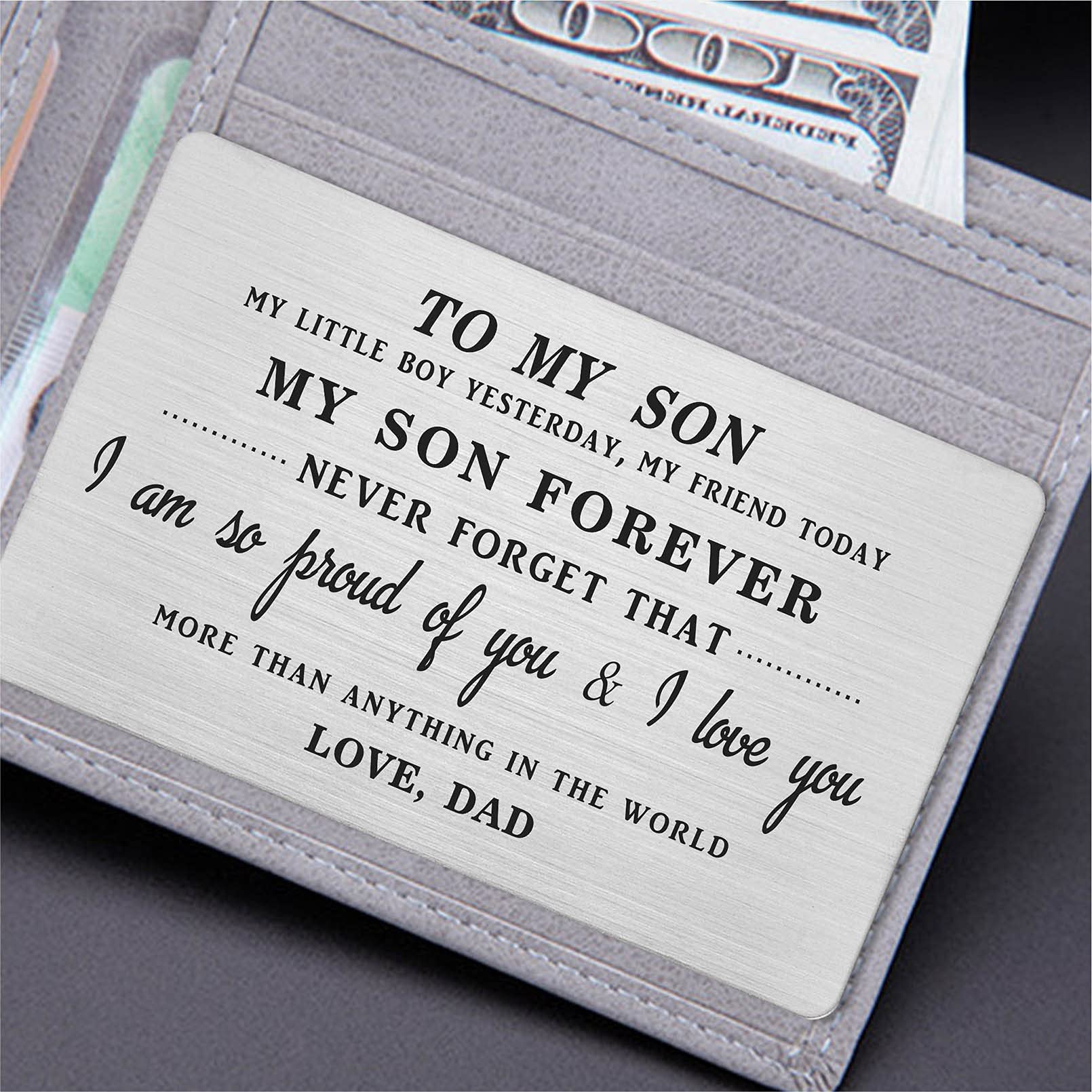 Son from Dad, to My Son Birthday Christmas Card, So Proud of You, Graduation Gifts from dad to Son, Never Forget That I Love You