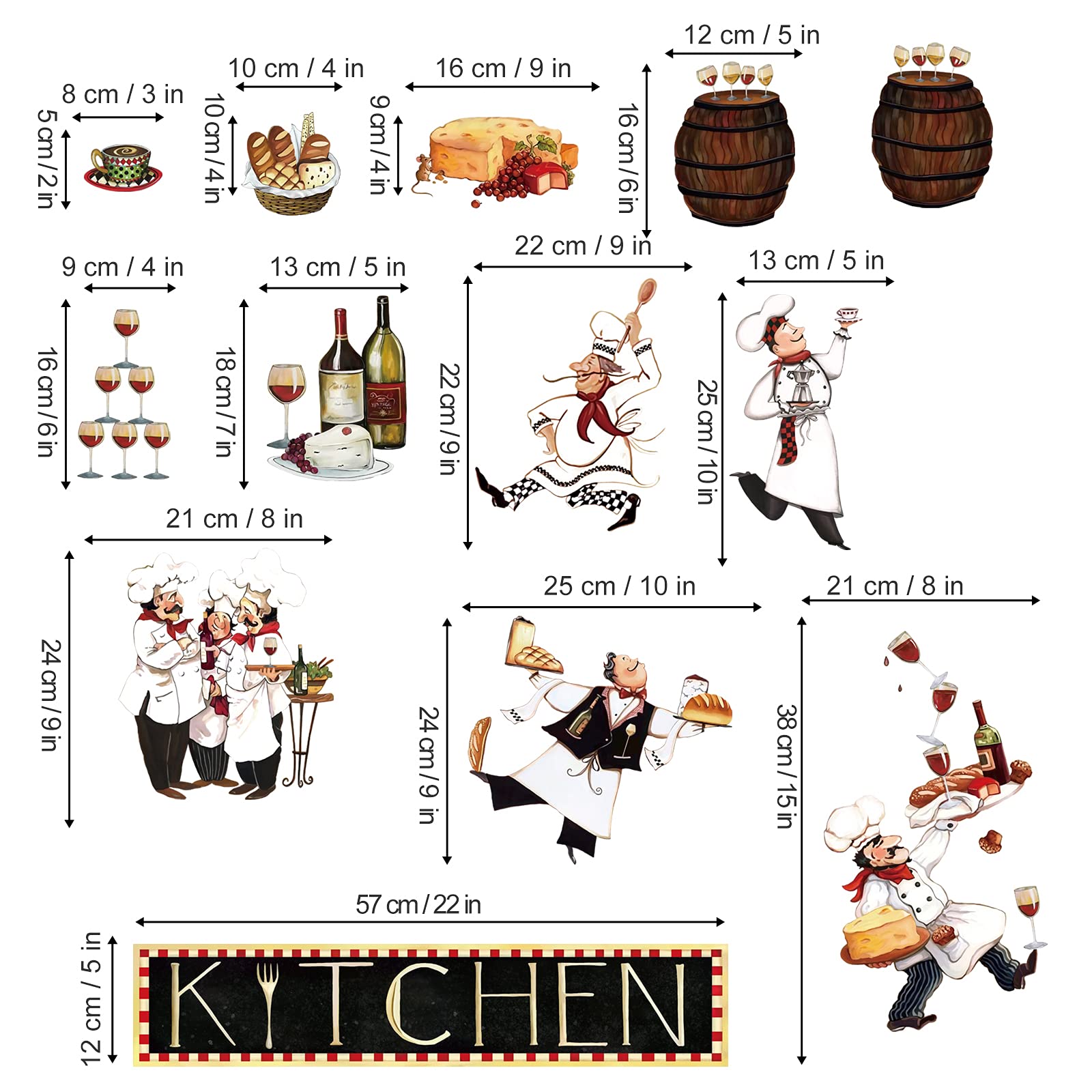 decalmile Chef Kitchen Wall Decals Wine Food Quotes Wall Stickers Kitchen Dining Room Restaurant Wall Decor