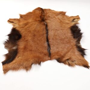 Natural Tanned Sheep Skin Antelope Fur Goat Hide Pelts Skin Springbok Fur Hide Pelt Rug Taxidermy Hunting Trophy and Fur Plush Fur Clothing Liner Bag Accessories 1PCS (16X16IN)