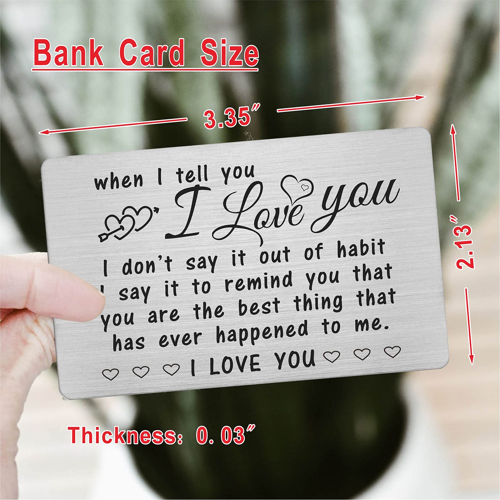 When I Tell You I Love You Gifts for Him Men, Mini Love Note Card, Happy Graduation Birthday Present, Long Distance Relationship