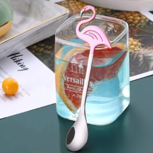 Maydahui 6PCS Flamingo Spoons Cute Animal Spoon 5.1 inch 18/10（304）Stainless Steel Coffee Iced Tea Espresso Dessert Stirring Spoon Kitchen Accessory Tableware