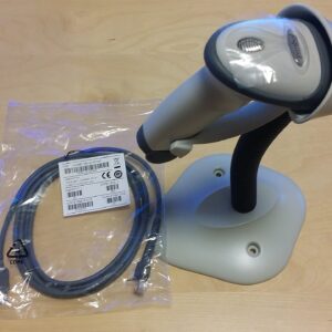 Zebra/Motorola Symbol LS2208 Handheld Barcode Scanner, Includes Stand and USB Cord (White) (Renewed)