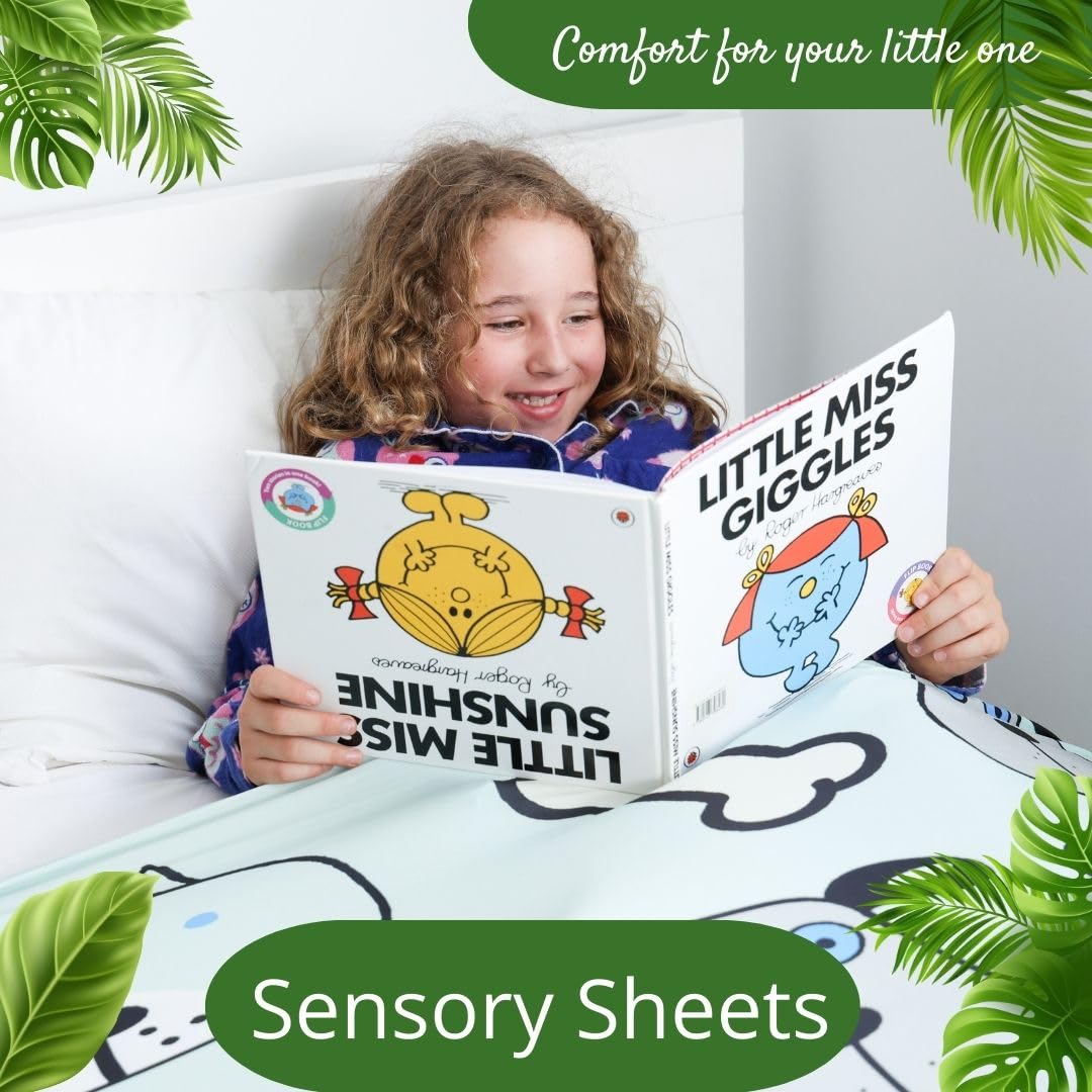 Sensory Blanket for Kids - Comfortable Compression Bedding - Cuddle Light Soft Sheets - Stretchy Lycra Quality Blankets for Boys, Girls & Toddler (Dog Design) (Twin)