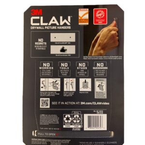 3M Claw Drywall Picture Hangers, 8 Hangers