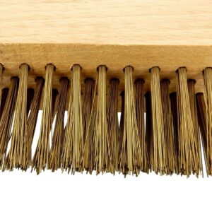 Sweda Push Broom Head Replacement, Hardwood Block Brush with Wire Bristles, Best for Cleaning Driveways, Patios, Concrete Surface, Pools, 13415-L1890