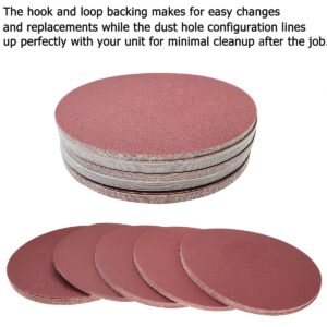 50 PCS 9" Drywall Sanding Discs Set for Hand Radial Sander- 60 80 120 180 240 Grits - 9 Inch Round Hook & Loop Sandpaper Aluminum Oxide Sander Disc for Hand Power Drywall Sander