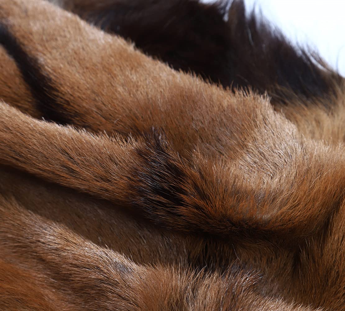 Natural Tanned Sheep Skin Antelope Fur Goat Hide Pelts Skin Springbok Fur Hide Pelt Rug Taxidermy Hunting Trophy and Fur Plush Fur Clothing Liner Bag Accessories 1PCS (16X16IN)