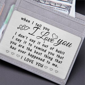 When I Tell You I Love You Gifts for Him Men, Mini Love Note Card, Happy Graduation Birthday Present, Long Distance Relationship