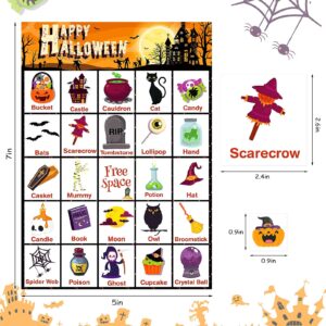 Officygnet Halloween Bingo Game Card for Kids/Adults, 40 Players for Halloween Party Cards Game, Family Activities, School Classroom Games, Trick or Treating, Halloween Party Favors Supplies