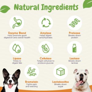 Inner Paw Probiotics for Dogs - Digestive Enzymes for Gut Health, Diarrhea & Bowel Support, Seasonal Allergies, Dog Supplement for Pet Immune System, Dog Vitamin - 120 Soft Chews - Chicken