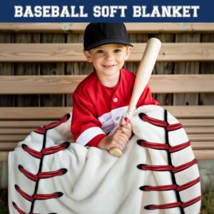 RICKYOUNG Baseball Blanket, Baseball Gifts for Boys Girls, Baseball Stuff Gifts for Baseball Lover, Baseball Accessories for Teen Adult, Baseball Throw Blankets for Couch Bedroom 50"x40" for Kids