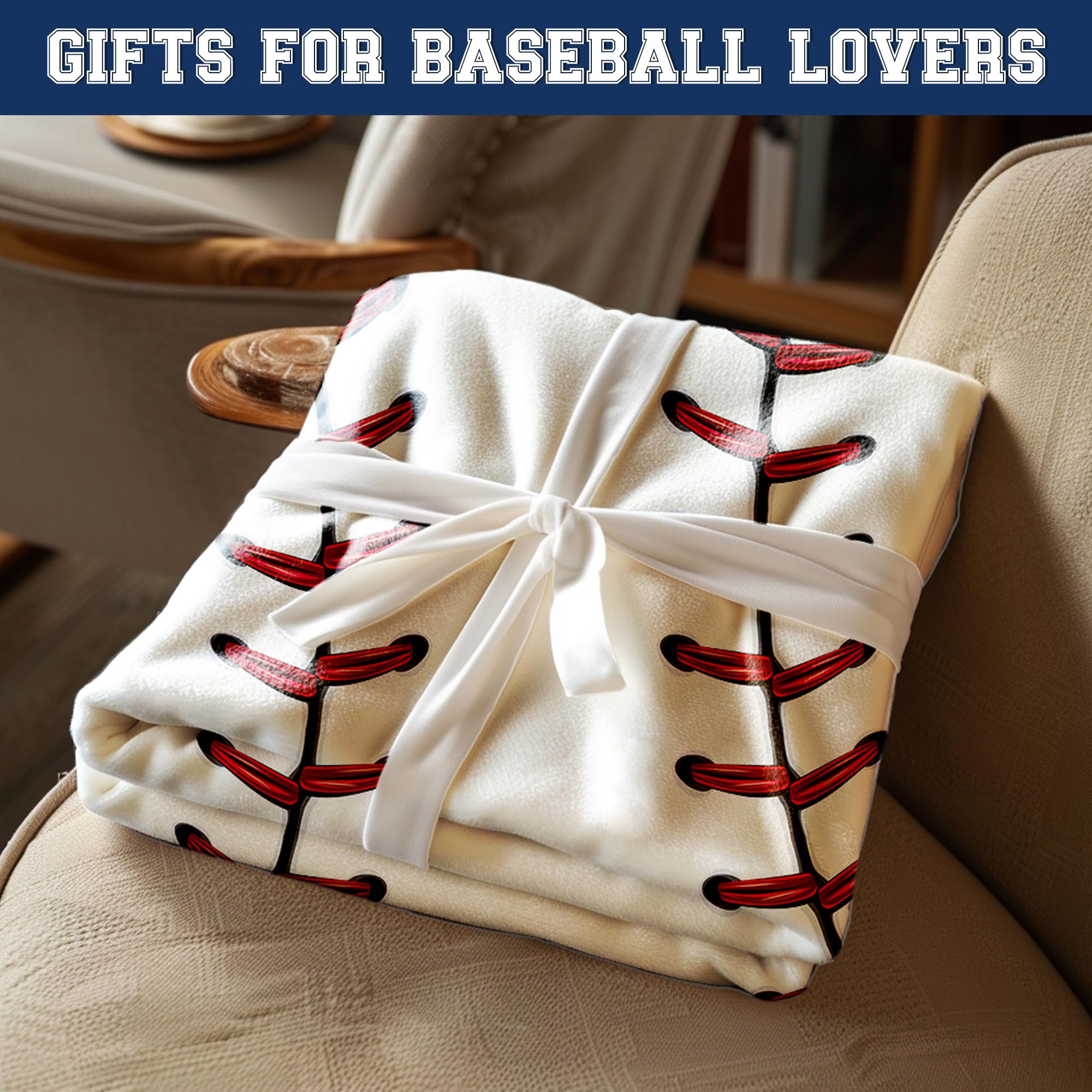 RICKYOUNG Baseball Blanket, Baseball Gifts for Boys Girls, Baseball Stuff Gifts for Baseball Lover, Baseball Accessories for Teen Adult, Baseball Throw Blankets for Couch Bedroom 50"x40" for Kids