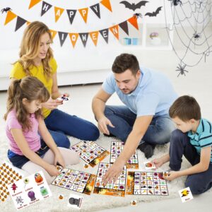 Officygnet Halloween Bingo Game Card for Kids/Adults, 40 Players for Halloween Party Cards Game, Family Activities, School Classroom Games, Trick or Treating, Halloween Party Favors Supplies