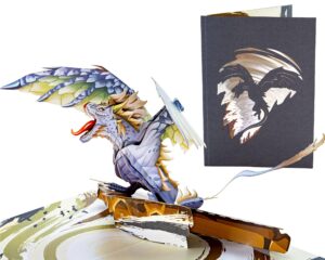 legendary dragon,wow greeting pop up 3d card for all occasions,birthday, love, christmas, goodluck, congrats, get well,handcrafted with love,proud usa brand (cloud dragon)