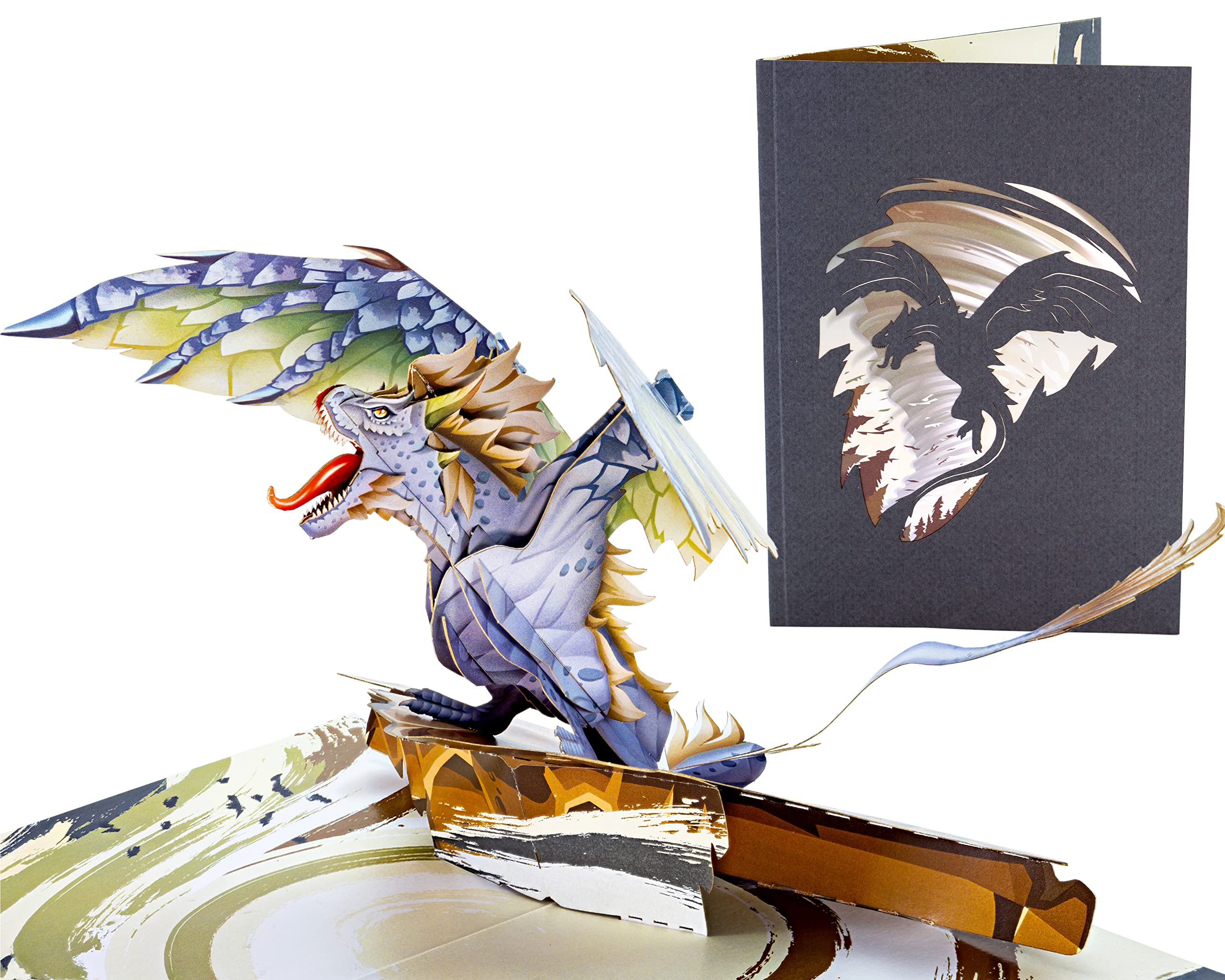 Legendary Dragon,WOW Greeting Pop Up 3D Card For All Occasions,Birthday, Love, Christmas, Goodluck, Congrats, Get Well,Handcrafted With Love,Proud USA Brand (Cloud Dragon)