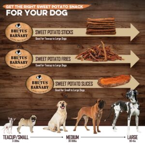 BRUTUS & BARNABY USA Sweet Potato Dog Treats - Grain Free, Pumpkin Bacon Crunchy Sticks - Great Tasting, Promotes Positive Dog Gut Health with Natural Anti-Diarrhea Properties, No Preservatives Added