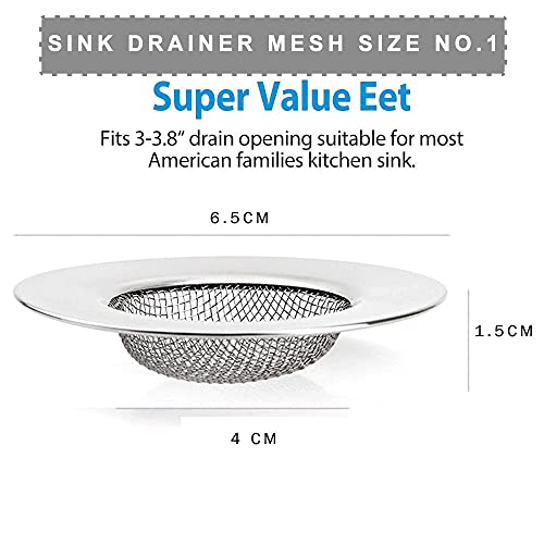 MLD Kitchen Sink Strainer Stainless Steel, kitchen Sink Drain Strainer, Sink Strainers for Kitchen Sinks (Inner Ring Size- 4 CM, Material-Stainless Steel)