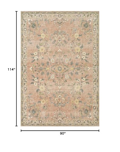 Artistic Weavers Maadai Printed Floral Area Rug, 7'6" x 9'6", Pale Pink