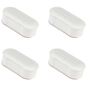 4 pieces toilet seat bumper toilet seat pad toilet seat bumper pad toilet lid bumper replacement bumpers for bidet with strong adhesive, white