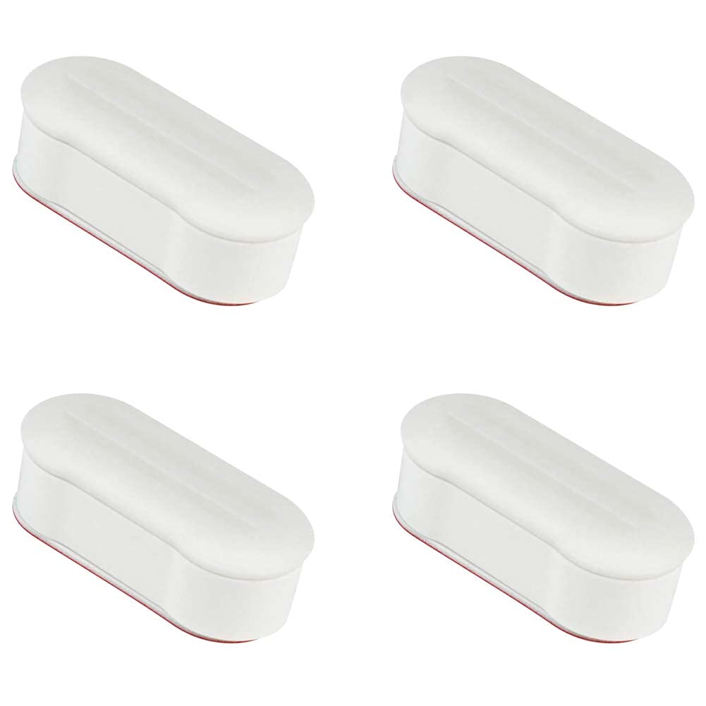 4 Pieces Toilet Seat Bumper Toilet Seat Pad Toilet Seat Bumper Pad Toilet Lid Bumper Replacement Bumpers for Bidet with Strong Adhesive, White