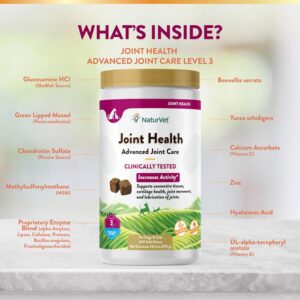 NaturVet Joint Health Level 3 Dog Soft Chew, 15.2 oz., Count of 240, 240 CT