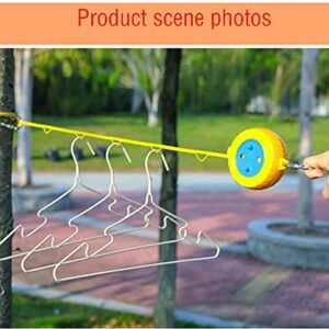 YRLPHRD Retractable Clothesline Outdoor Adjustable 26ft Portable Laundry Drying Rope Short Cord Retracting Clothes Line for Hotel Travel Camping Indoor Backyard, 3.5 In long and 1.5 In thick, YELLOW