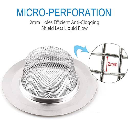 MLD Kitchen Sink Strainer Stainless Steel, kitchen Sink Drain Strainer, Sink Strainers for Kitchen Sinks (Inner Ring Size- 4 CM, Material-Stainless Steel)