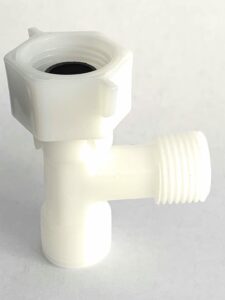 leonking bidet plastic t adapter 1/2" x 1/2" x 1/2" 3 way connector with rubber washer