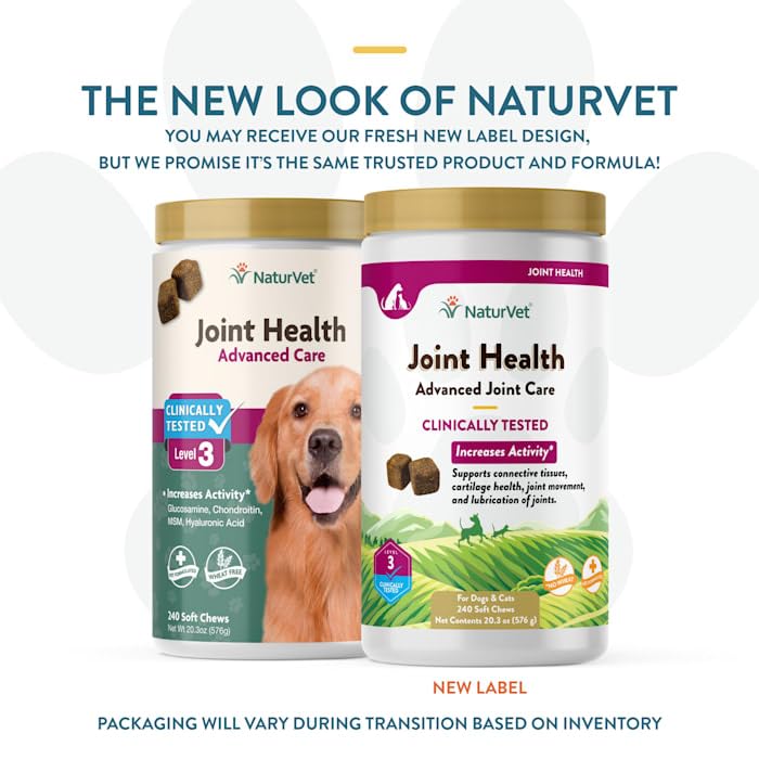 NaturVet Joint Health Level 3 Dog Soft Chew, 15.2 oz., Count of 240, 240 CT