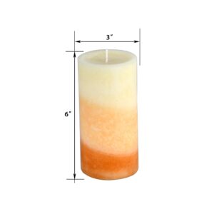 Jeco 3" by 6" Ginger Peach Scented Pillar Candle