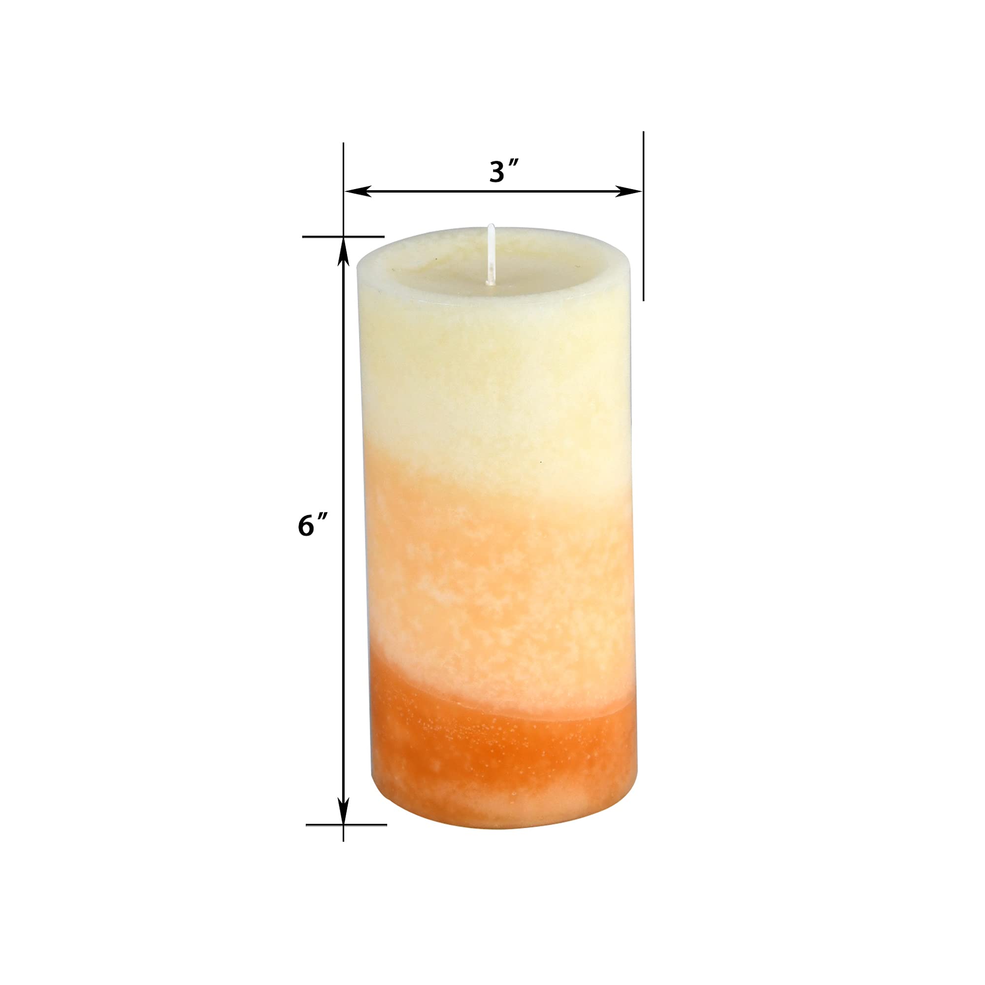 Jeco 3" by 6" Ginger Peach Scented Pillar Candle