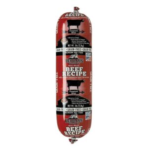 redbarn grain free 3lb dog food roll - beef - (pack of 10)