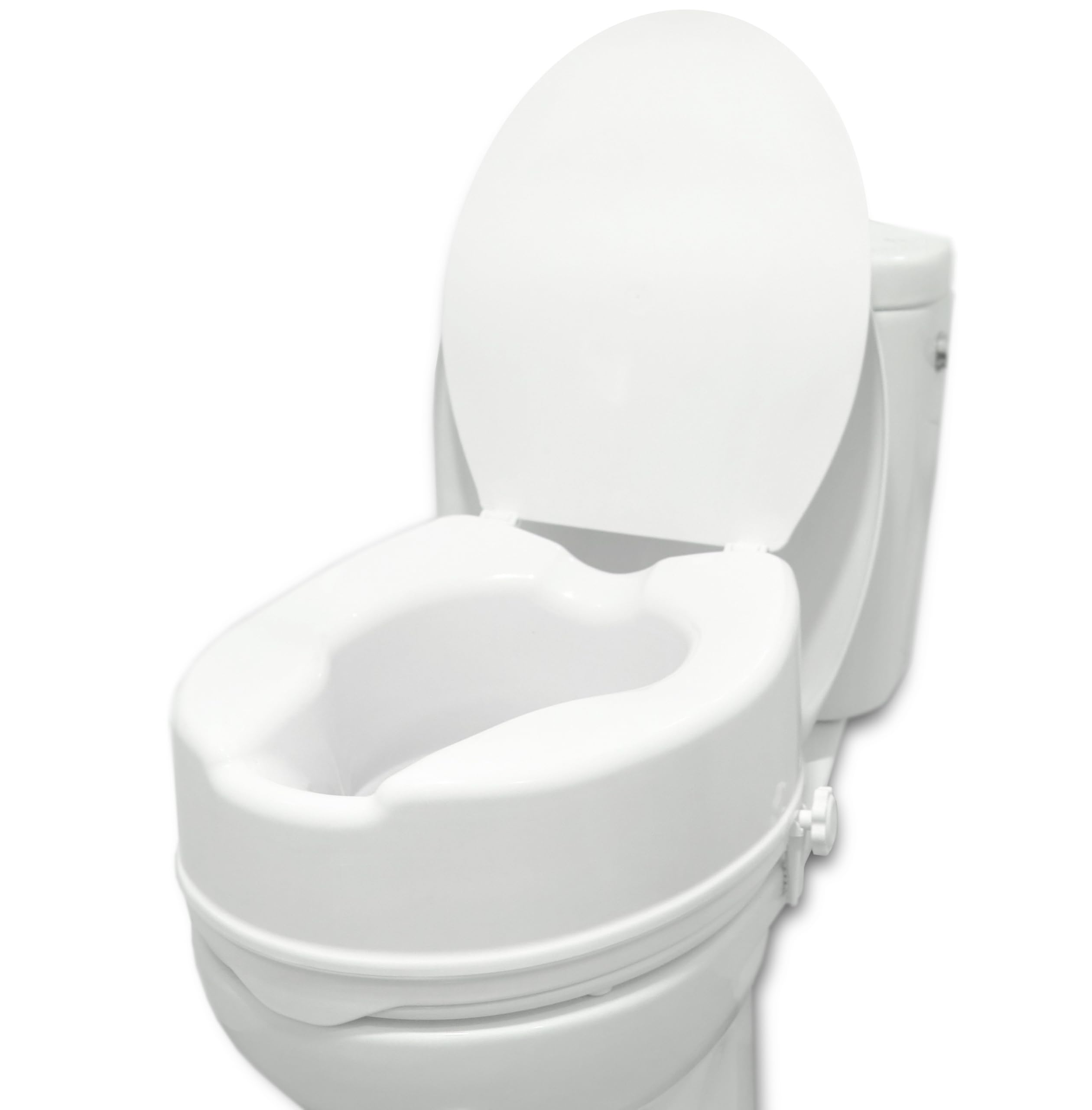 Pepe - Raised Toilet Seat for Seniors 6 inch, Toilet Seat Risers for Seniors, Raised Toilet Seat with Lid, Handicap Toilet Seat Riser, Elevated Toilet Seat for Elderly, High Toilet Seats for Seniors