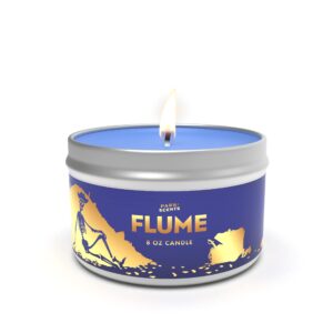 park scents flume candle - inspired by the atmosphere of the pirates of the caribbean ride - handmade in the usa, vegan, and cruelty-free | 8 oz. tin