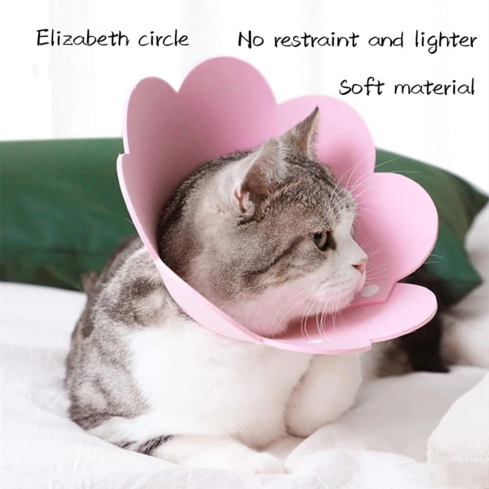 Cat Elizabeth Recovery Collar, Cat Cone After Surgery Adjustable with Sunflower Cute Collar for Cats After Surgery Cat Neck Cone to Stop Licking Cats Kittens Small Dogs