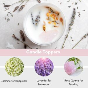 Mommy and Me Time Aromatherapy Candle, Gifts for New Moms, ​Paraffin-Free 100% Natural Soy Wax Blend with Jasmine, Rose Quartz Crystal and Lavender