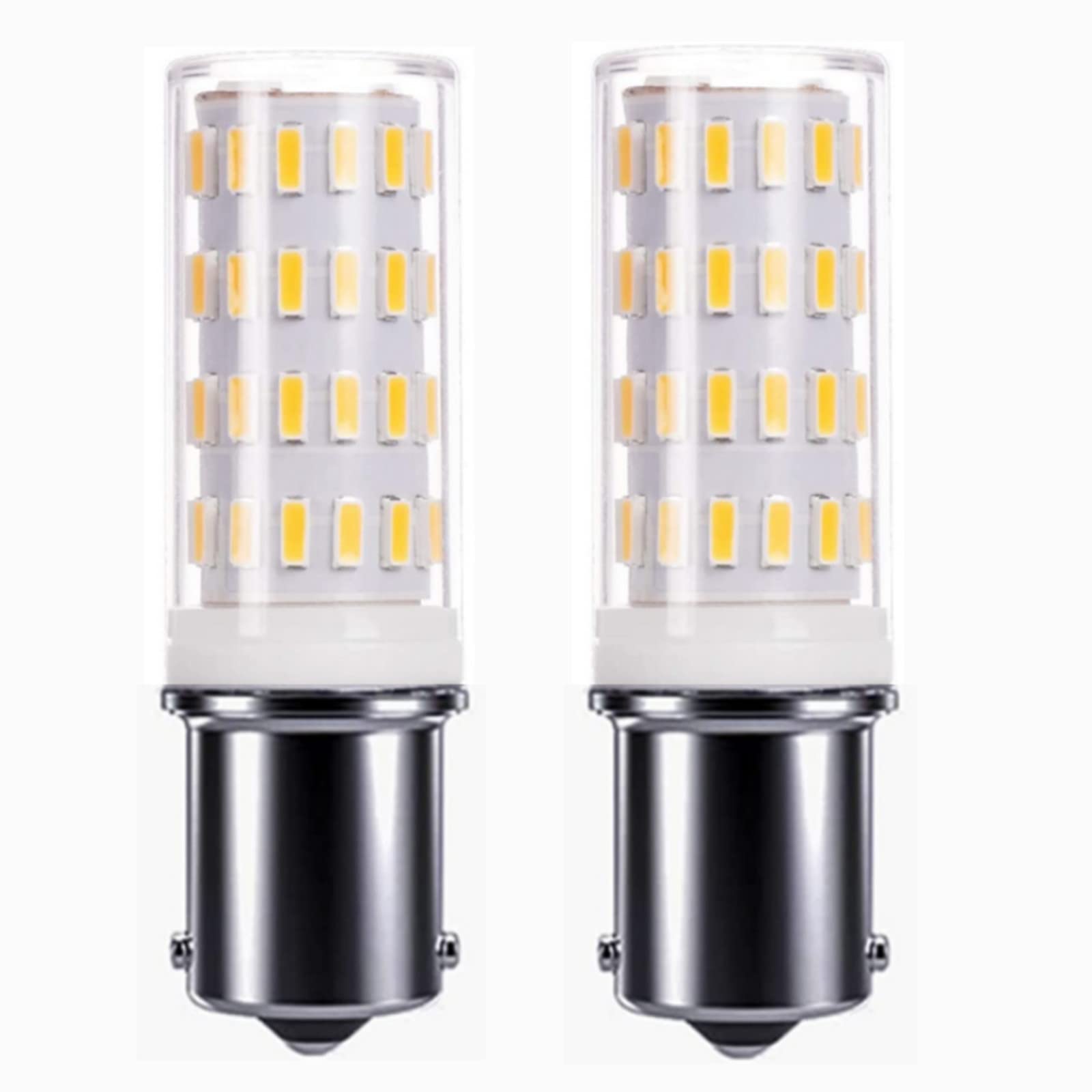 Ba15s 1156 1141 S8 12V-24V Led Bulbs, 5Watt Low Voltage Bayonet Single Contact, 500Lm Warm White 3000K, for RV, Outdoor Landscape Lighting and Camper, Boat Lights. (Pack of 2)