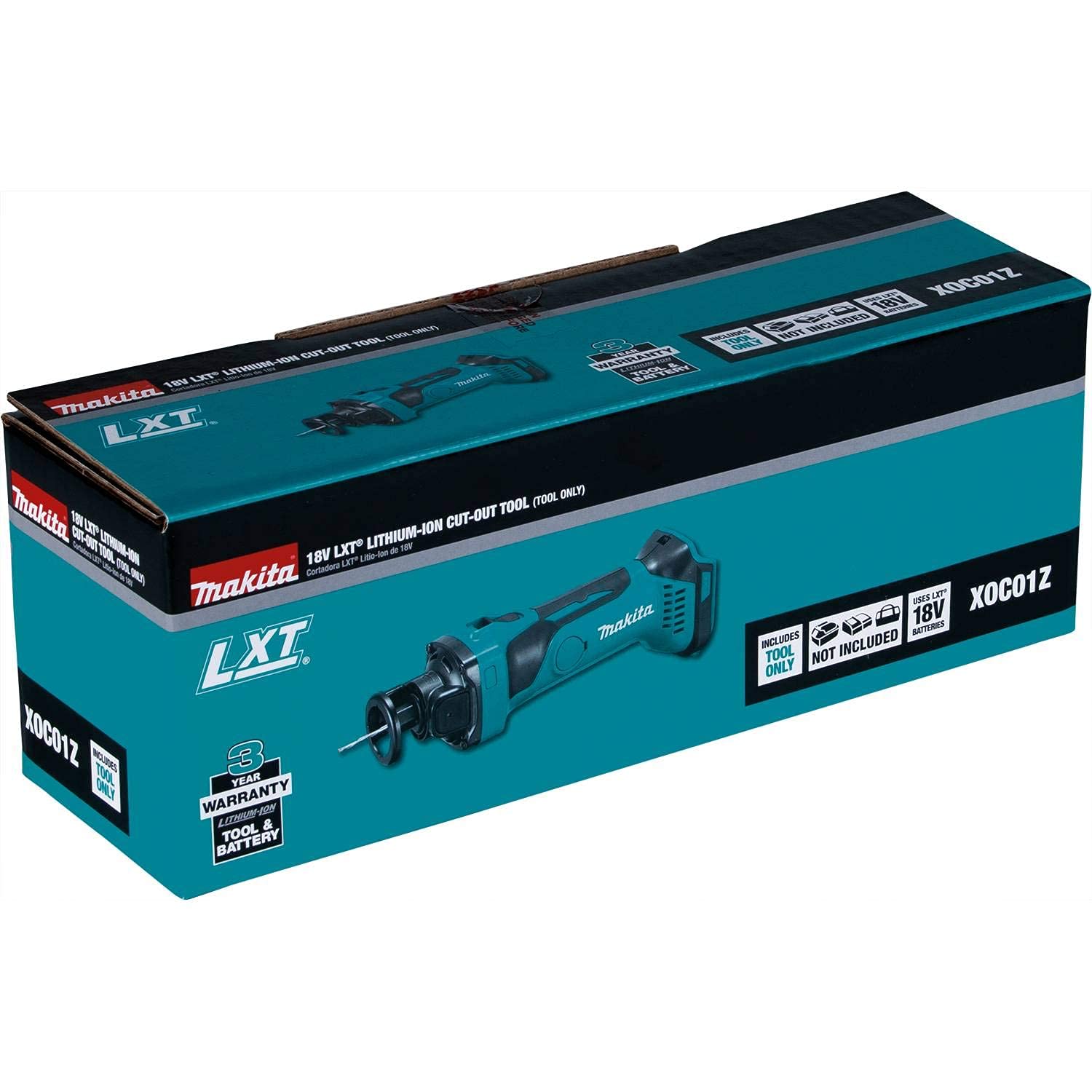 Makita XOC01Z 18V LXT Lithium-Ion Cordless Cut-Out Tool, Only (Renewed)